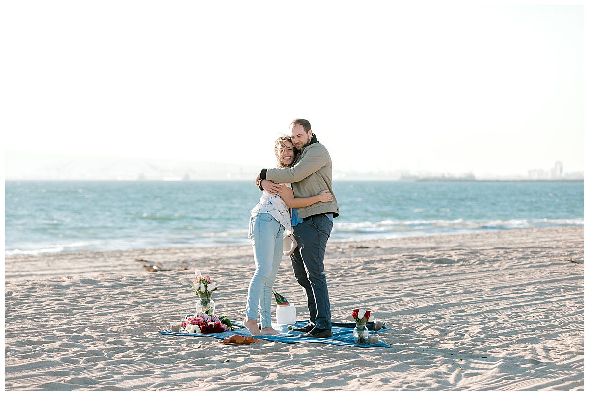 Kendall + Ben // Sunset Beach Proposal Photography - tracyrinehart.com