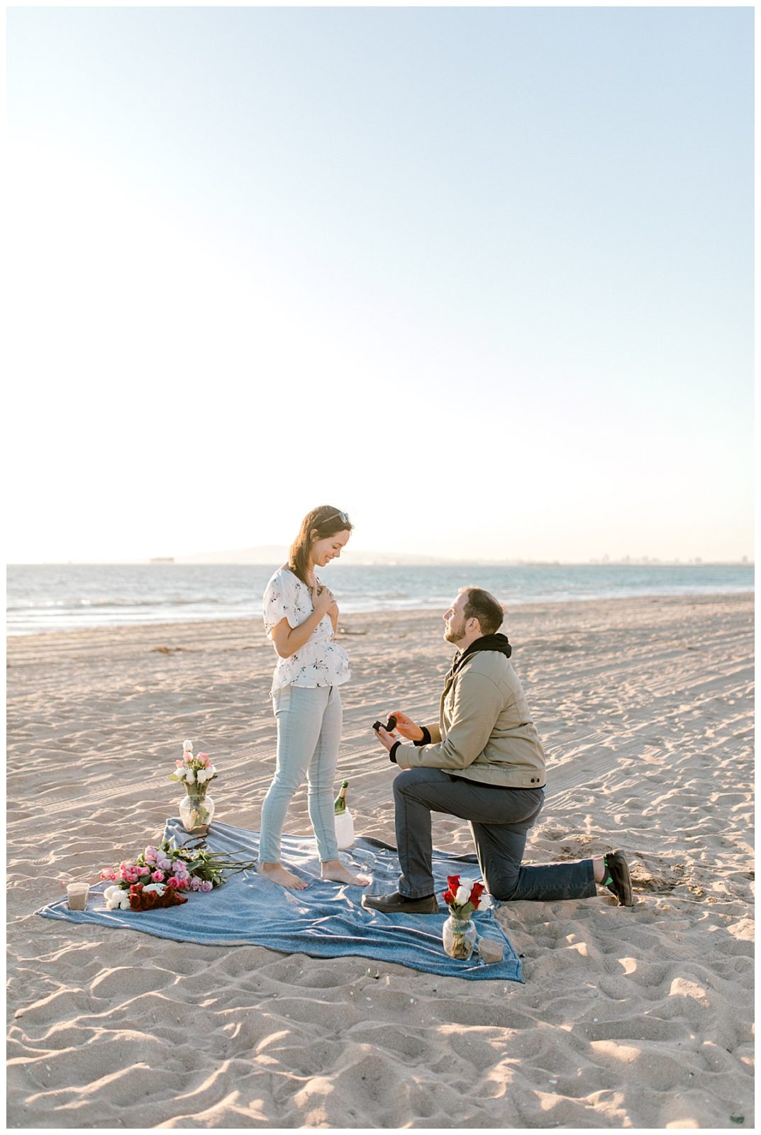 Kendall + Ben // Sunset Beach Proposal Photography - tracyrinehart.com