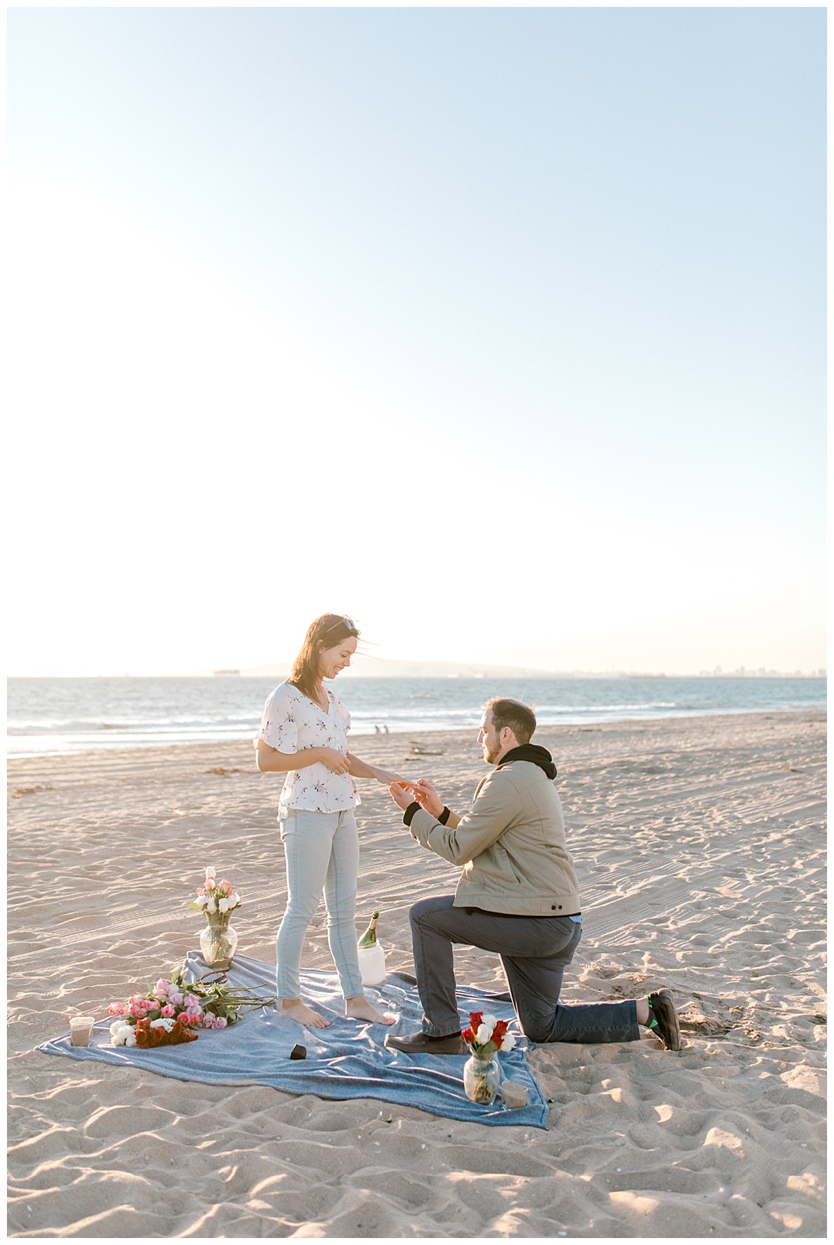 Kendall + Ben // Sunset Beach Proposal Photography - tracyrinehart.com